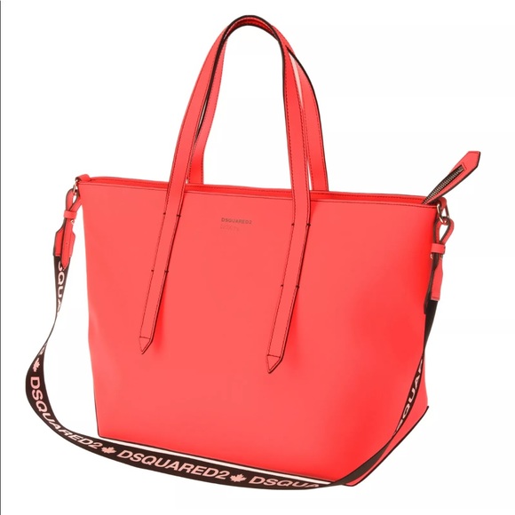 DSQUARED | Bags | Dsquared2 Large Leather Tote Fuchsia | Poshmark